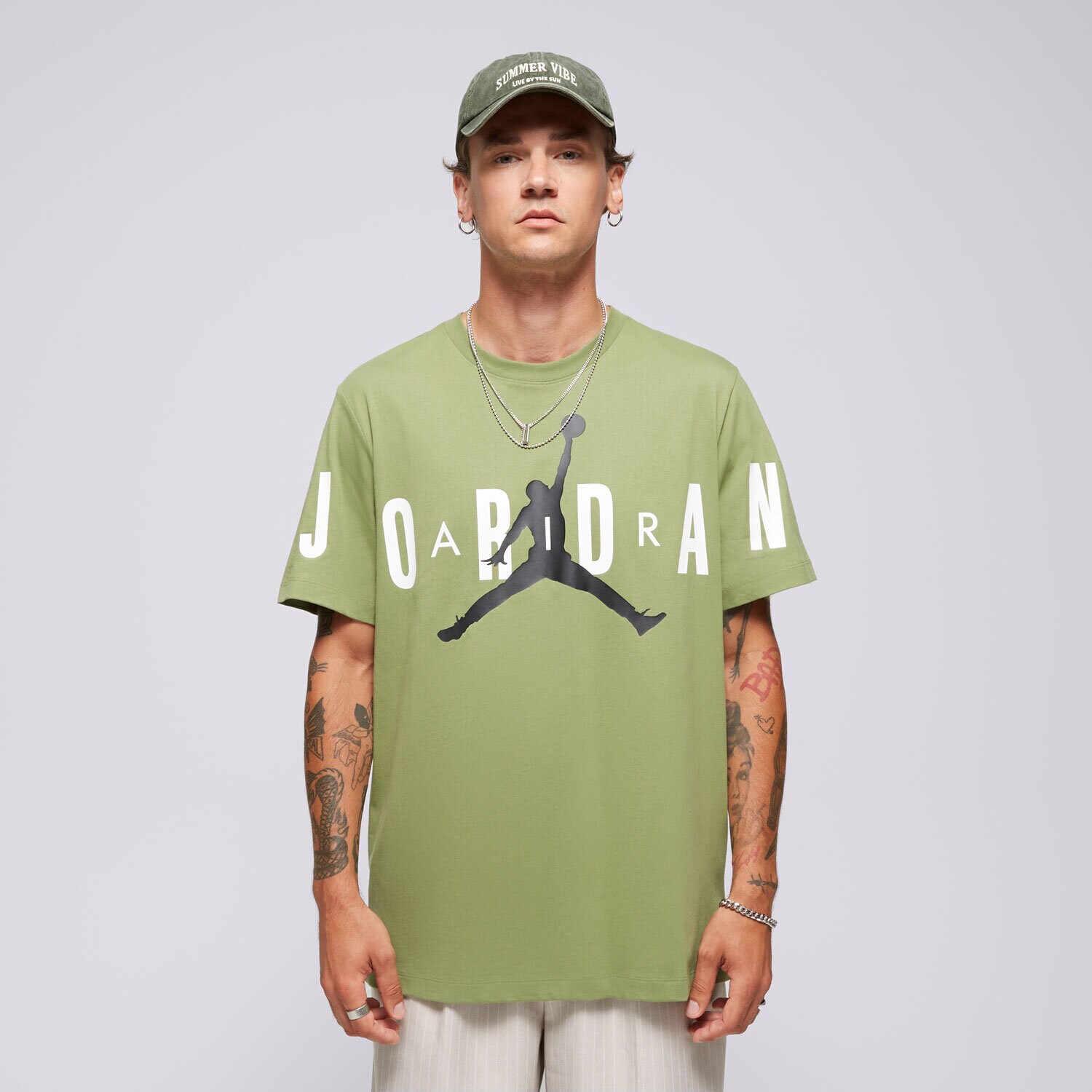 JORDAN TRICOU M J JD AIR STRETCH SS CREW DV1445-340 Verde | Bărbați ...