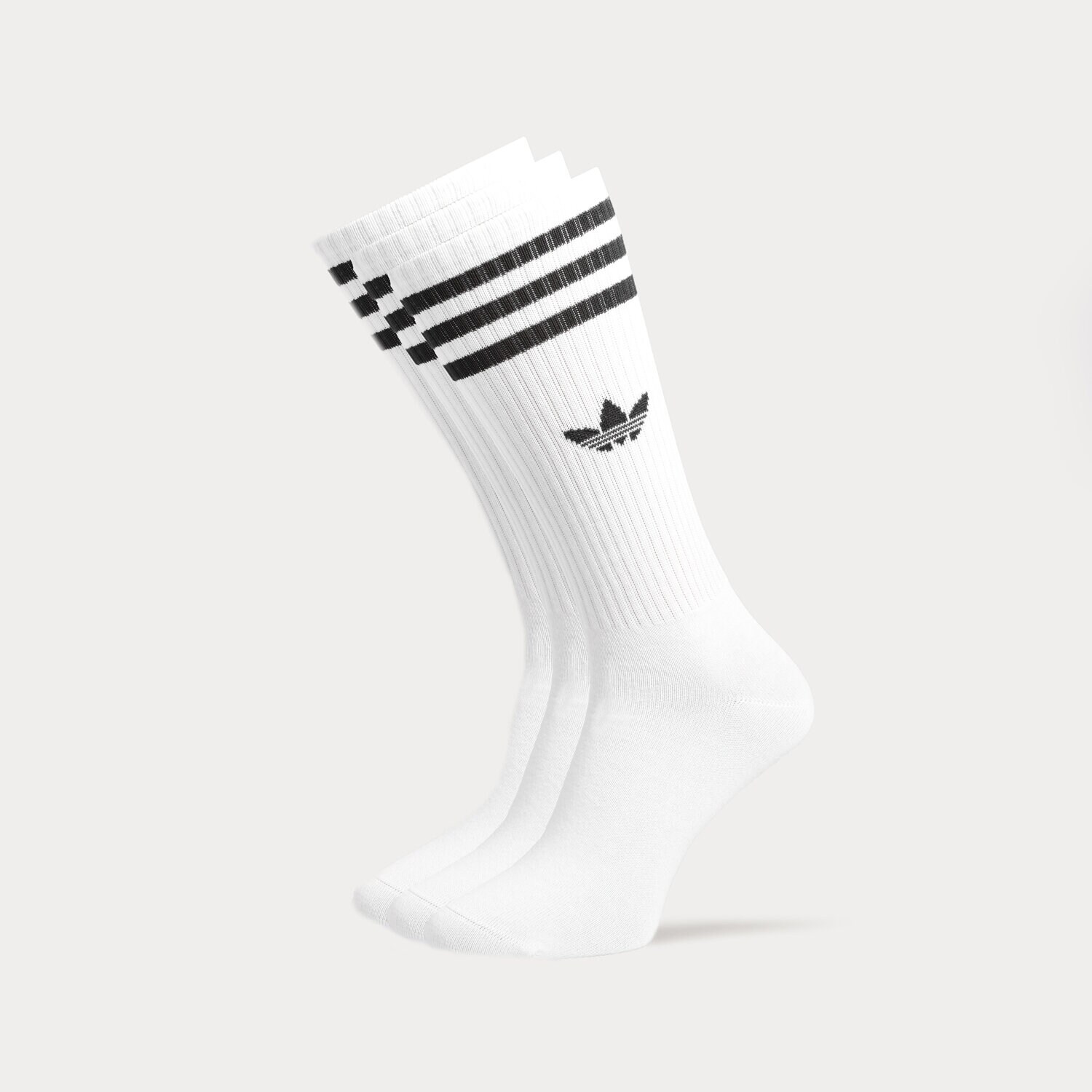 ADIDAS ȘOSETE 3-PACK SOLID SOCKS HIGH CREW IJ0734 Alb | Femei | Sizeer ...