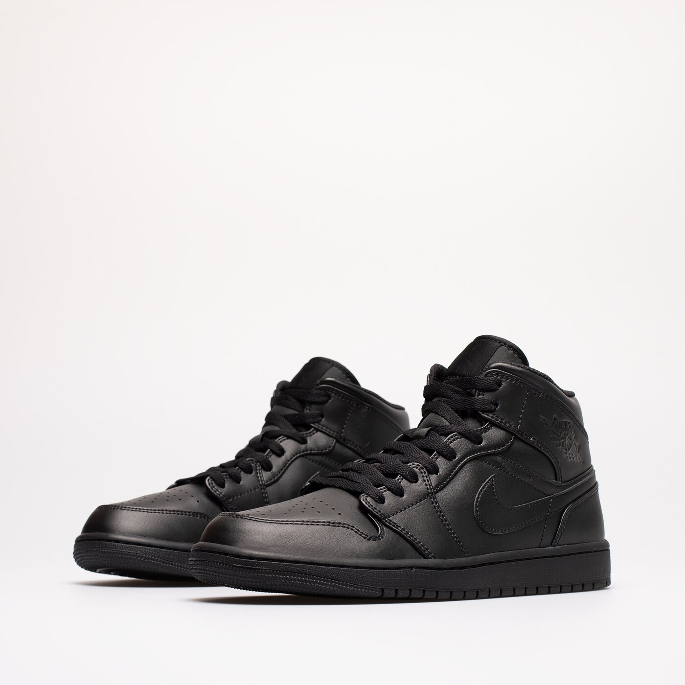 AIR JORDAN 1 MID 554724-093 NEGRU | Bărbați Sneakers | Sizeer Romania