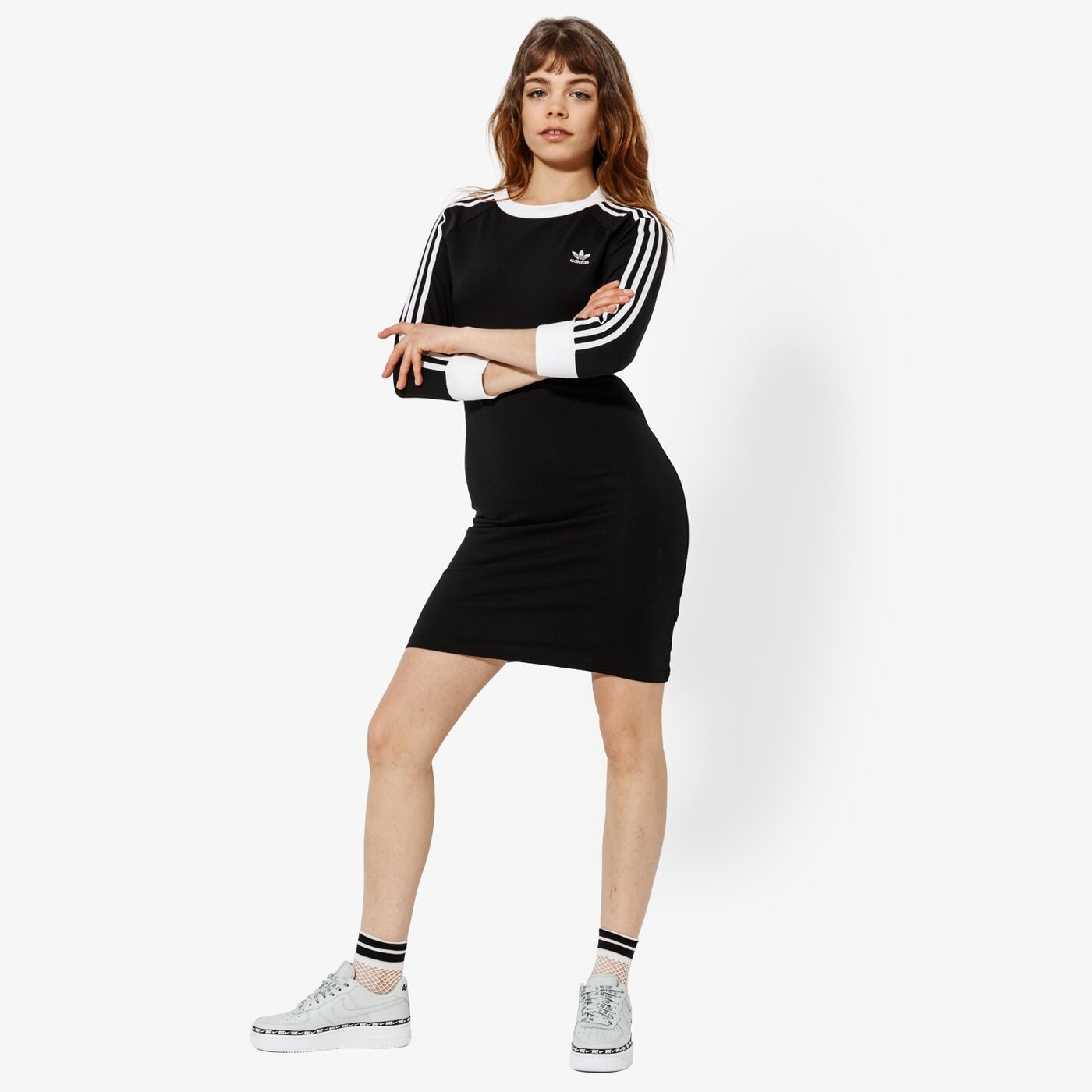 ADIDAS ROCHIE 3 STRIPES TRENINGS ADICOLOR DV2567 NEGRU | Femei Rochii ...