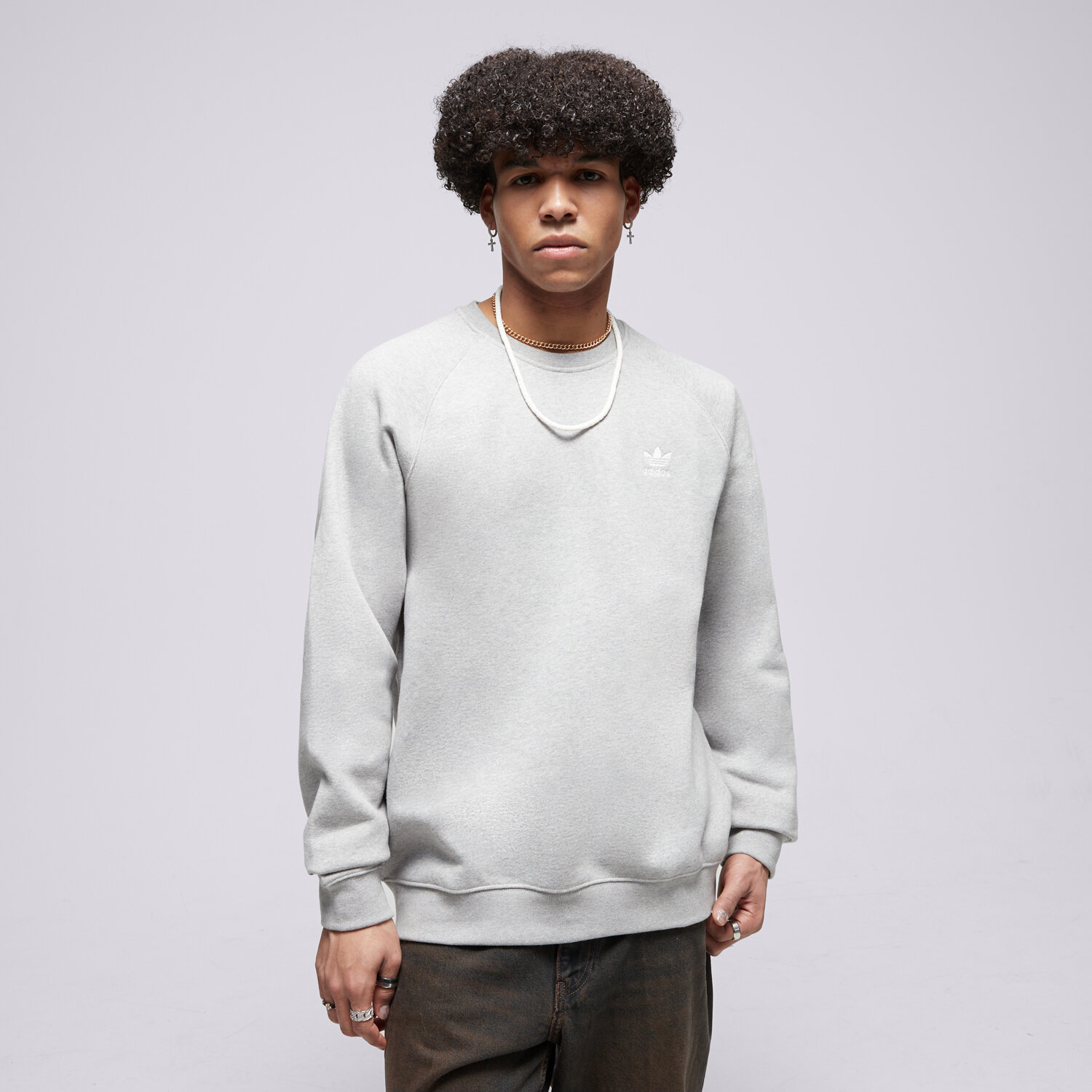 ADIDAS BLUZĂ ESSENTIAL CREW IM4537 Gri | Bărbați | Sizeer Romania